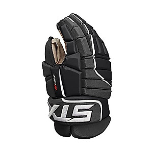STX Ice Hockey Stallion HPR Junior Gloves, Black/Black, 12