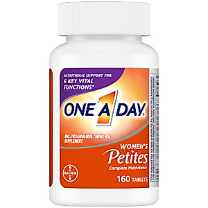 One A Day Women’s Petites Multivitamin,Supplement with Vitamin A, C, D, E and Zinc for Immune Health Support, B Vitamins, Biotin, Folate (as folic acid) & more,Tablet, 160 count