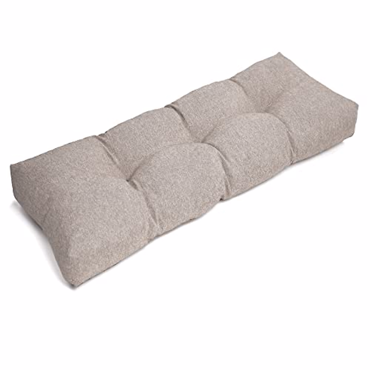 Detiblue Non Slip Tufted Bench Cushion - Polyester Brushed, Indoor Outdoor Patio, Piano Bench Sofa Cushions, Entryway Storage, Bay Window, High-Density Memory Foam, 36x14x4 inch, White