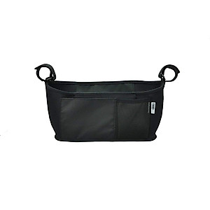 Top Universal Stroller Organizer by SNHNY; The Best Stroller Accessories; Universal Baby Diaper Stroller Bag with Accessary Bag. (Black Simpler)