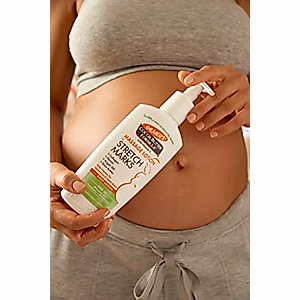 Palmer's Cocoa Butter Formula Massage Lotion for Stretch Marks, Pregnancy Skin Care, Belly Cream with Collagen, Elastin, Argan Oil and Shea Butter, 8.5 Ounces