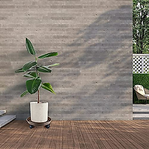 Skelang 4-Pack Plant Caddy 11.8 Inches, Plant Pallet with Brake Wheels, Plant Stand Roller for Indoor and Outdoor Heavy Duty Planter, Load Capacity 125 Lbs (Coffee)