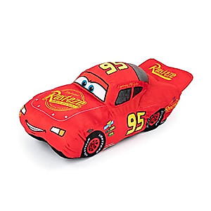 Disney Pixar Cars 3 Plush Stuffed Lightning Mcqueen Red Pillow Buddy - Kids Super Soft Polyester Microfiber, 17 inch (Official Disney Pixar Product)
