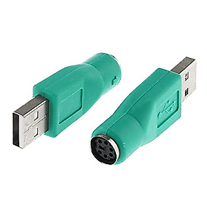 DGZZI USB to PS2 Adapter 2pcs Green PS/2 Female to USB Male Converter Adapter for Mouse and Keyboard