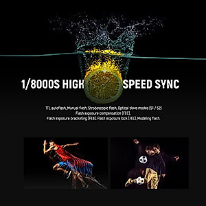 NEEWER Z1-C TTL Round Head Speedlite Flash Kit Compatible with Canon, 76Ws 2.4G 1/8000s HSS Flash with Modeling Lamp, Two 2600mAh Lithium Battery and USB Charger, 480 Full Power Shots, 1.5s Recycling