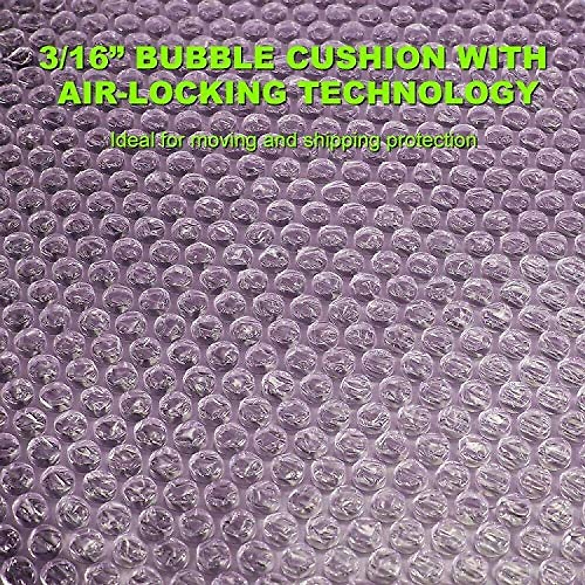 2-Pack Bubble Cushioning Wrap Rolls Packing Materials, 3/16" Air Bubble, 12 Inch x 72 Feet Total, Perforated Every 12", 20 Fragile Stickers Included
