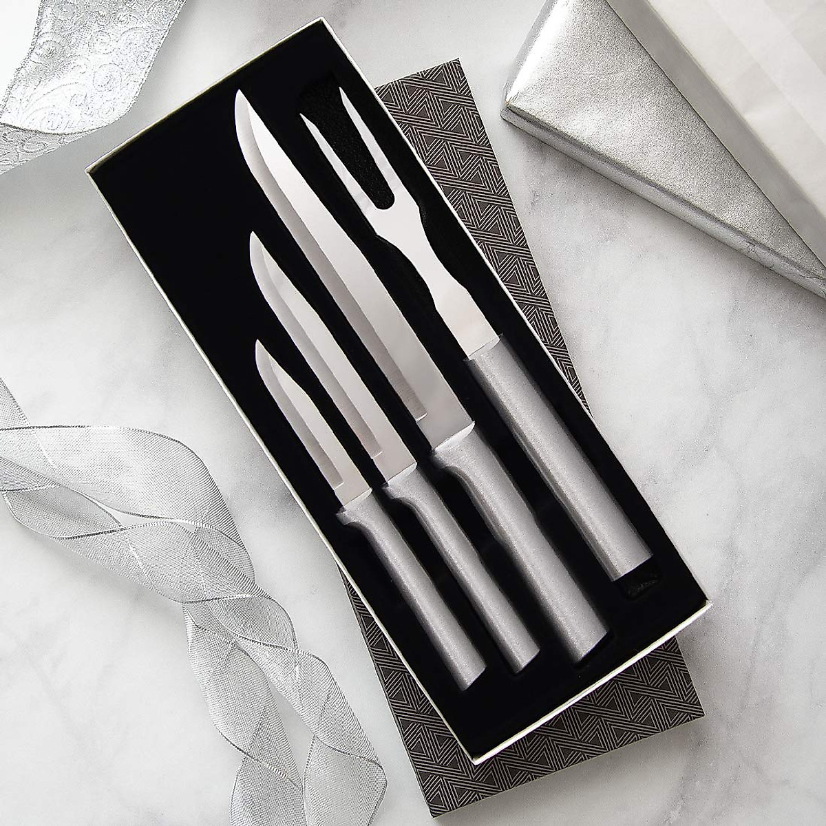 RADA Prepare Then Carve Carving Knife Gift Set With Knife Sharpener