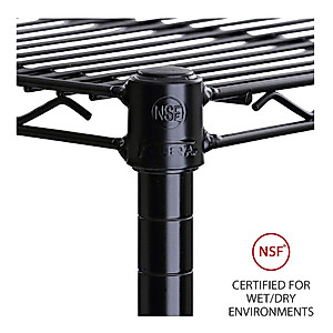 Alera SW583624BL Industrial Extra Wire Shelves, 36w x 24d, Black (Case of 2)