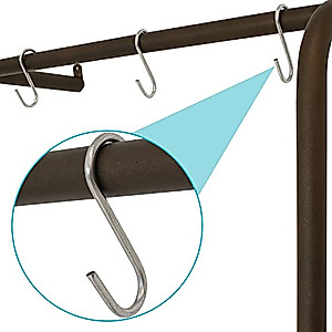 Sunnydaze 67-Inch H Wall-Mounted Garment Hanging Rack with Shelves and Hooks -Rustic Wood with Black Metal Frame