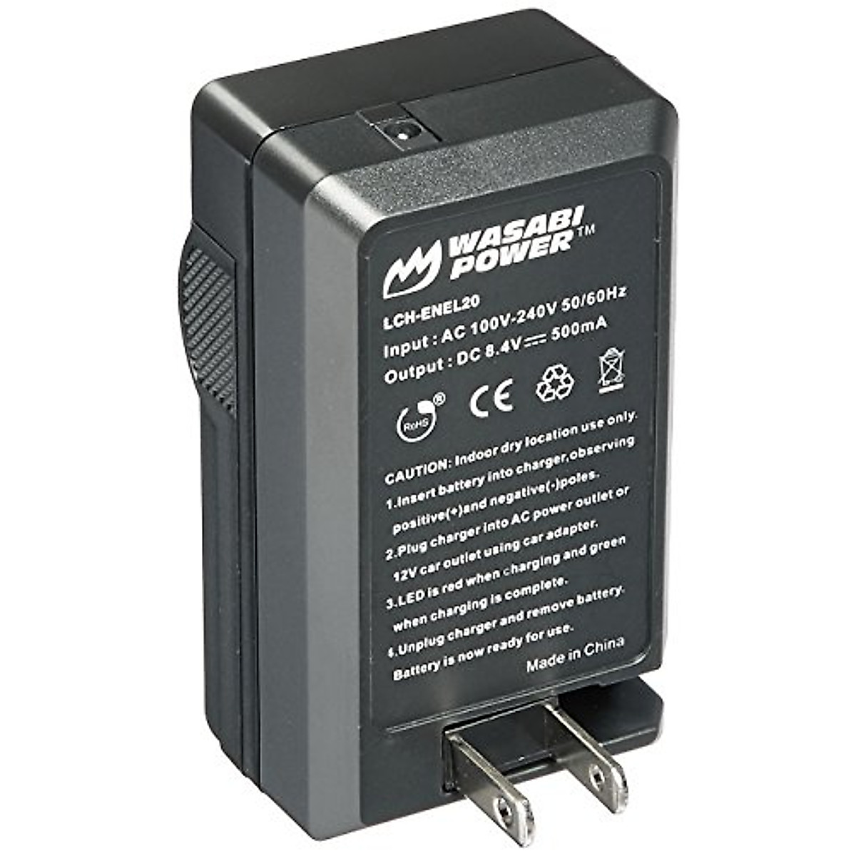 Wasabi Power Battery (2-Pack) and Charger for Nikon EN-EL20, Nikon EN-EL20a, Nikon Coolpix A, Nikon 1 AW1, Nikon 1 J1, Nikon 1 J2, Nikon 1 J3, Nikon 1 S1, Nikon 1 V3, and Blackmagic Pocket Cinema Camera