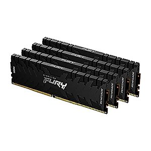 Kingston FURY Renegade 128GB (4x32GB) 3200MT/s DDR4 CL16 Desktop Memory Kit of 4 | Intel XMP | AMD Ryzen | Low Latency | KF432C16RBK4/128