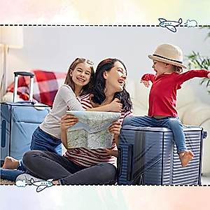 3 Pieces Clear Luggage Cover PVC Suitcase Luggage Cover Protector Waterproof Cover for Luggage Cover (Black Border, Left Opening Style)