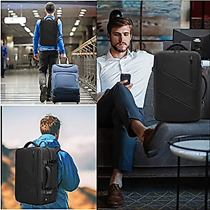 GYakeog 44L Travel Backpacks,Laptop Backpack 17.3 inch Backpack for Men, Expandable Carry-On Backpack for Airplanes,Water Resistant Business Back Pack for Women & Men