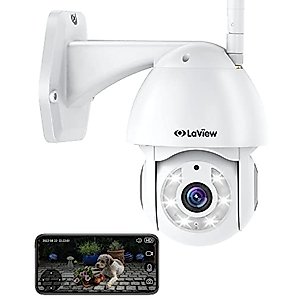 LaView Security Camera Outdoor Wired Starlight Color Night Vision, 2K Cameras for Home Security AI Human Detection & Auto Tracking, IP65 Outdoor Camera 2-Way Audio, US Cloud, Compatible with Alexa