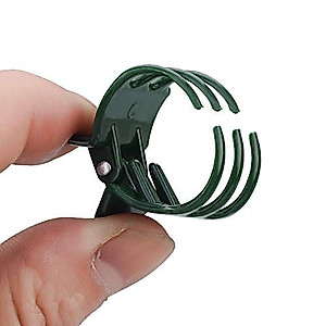 Jetec 40 Pieces Orchid Clips Plastic Garden Plant Clips with 20 Pieces Plant Support Stakes, 20 Pieces Metallic Twist Ties for Supporting Stems Vines Stalks Grow Upright (30 cm)