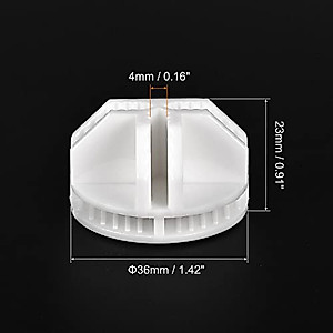 uxcell Plastic Wire Cube Connectors, 36x23mm Grid Buckle Clip for Storage Shelving Cabinet Organizer, White, 50Pcs