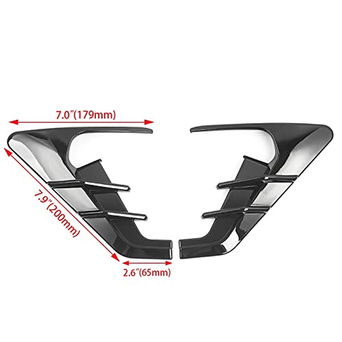 muge racing Tesla Model 3 Y Side Camera Indicator Protection Cover, Tesla Accessories Compatible with Model 3 Model Y Autopilot 2.0-3.0(Glossy Black)