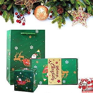 Freigexact Money Gift Box, Surprise Gift Box Explosion, Money Gift Boxes for Cash, Surprise Box Gift Box for Money, Explosion Gift Box, Christmas Gift Boxes, Folding Pop-Up Explosion Gift Box(Green,#1