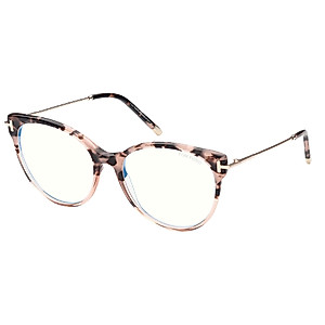 Tom Ford FT 5770-B BLUE BLOCK Pink Havana Shaded/Blue Filter 54/17/140 women Eyewear Frame