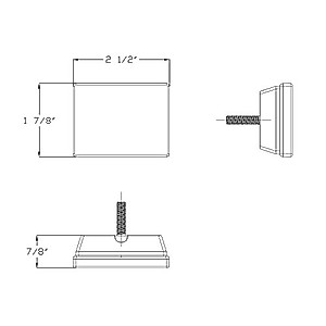 Lumitronics RV Reflector/Clearance LED Marker Light with Stud Mount (Red)