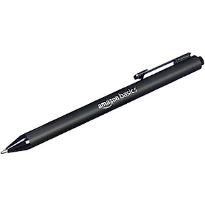 Amazon Basics Retractable Ballpoint Pen - Black, 1.2mm, 12-Pack