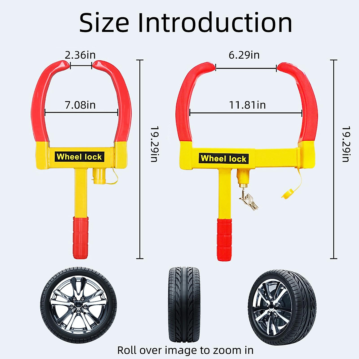 Universal Wheel Locks for Car and Trailer Tires - 2 Pack, Heavy Duty and Durable, DSPZGU Brand