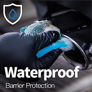 Supmedic Black Nitrile Exam Gloves, 5 mil Chemical Resistant Powder-Free Food Safe Disposable Medical Glove 100Pcs (Medium)