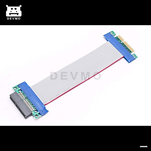 DEVMO PCI-Express 4X Riser Cable Premium PCI-E Port Extension Extender Card 19CM