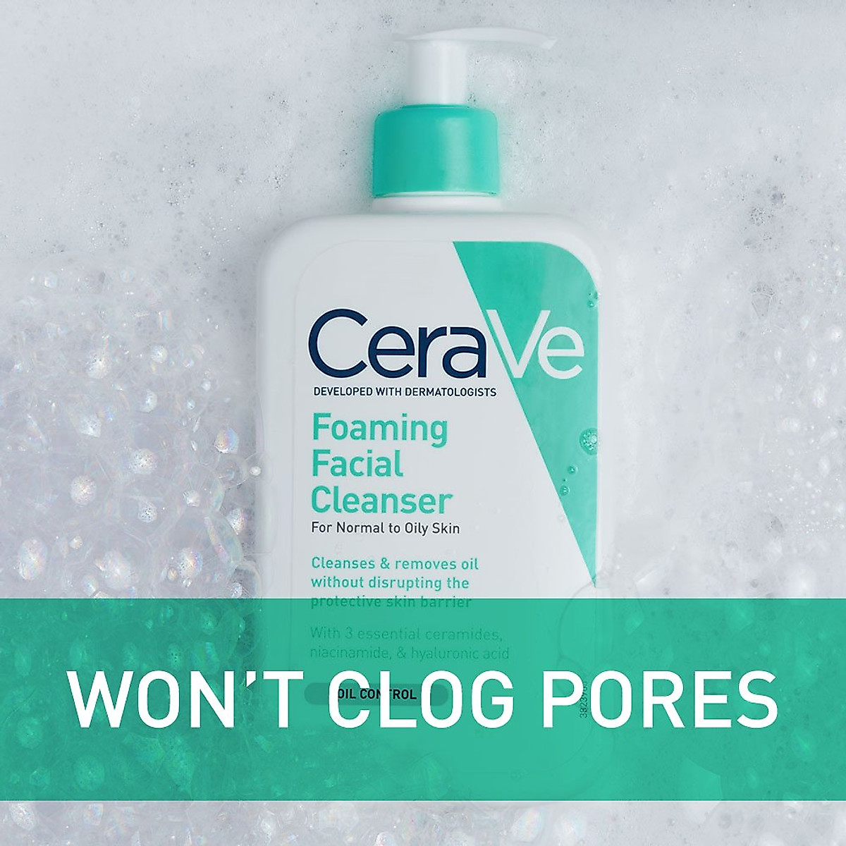 CeraVe Foaming Facial Cleanser | 12 oz | Daily Face Wash for Oily Skin | Fragrance Free
