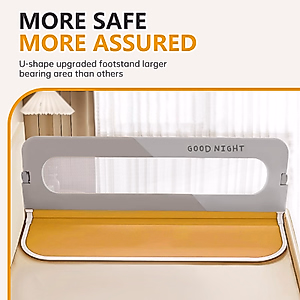 strenkitech Foldable Toddler Bed Rails - Kids Guard Bumper for Crib Safe Bed Side Rail for Twin Queen King Full Size Beds 32inch