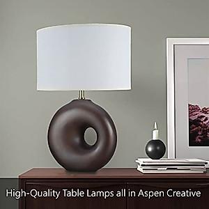 Aspen Creative 40083-8, 1-Pack Set-1 Light Candlestick Table Lamp, Contemporary Design in Satin Nickel, 19 1/2" High, Stars