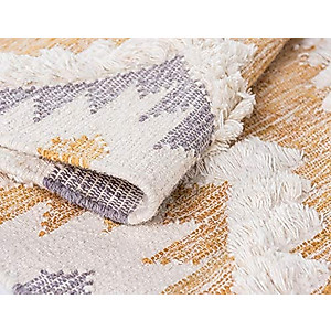 Unique Loom Mesa Collection Geometric, Natural Fibers, Southwestern, Bohemian Area Rug (2' 0 x 3' 0 Rectangular, Yellow/ Ivory)