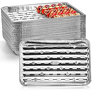 Yesland 30 Pack Disposable Aluminum Foil Pans - 13.4 x 9 x 1.1 Inch Food Containers, Aluminum Sheet Pans for Cooking, Baking, Heating, Storing, Meal Prep, Takeout