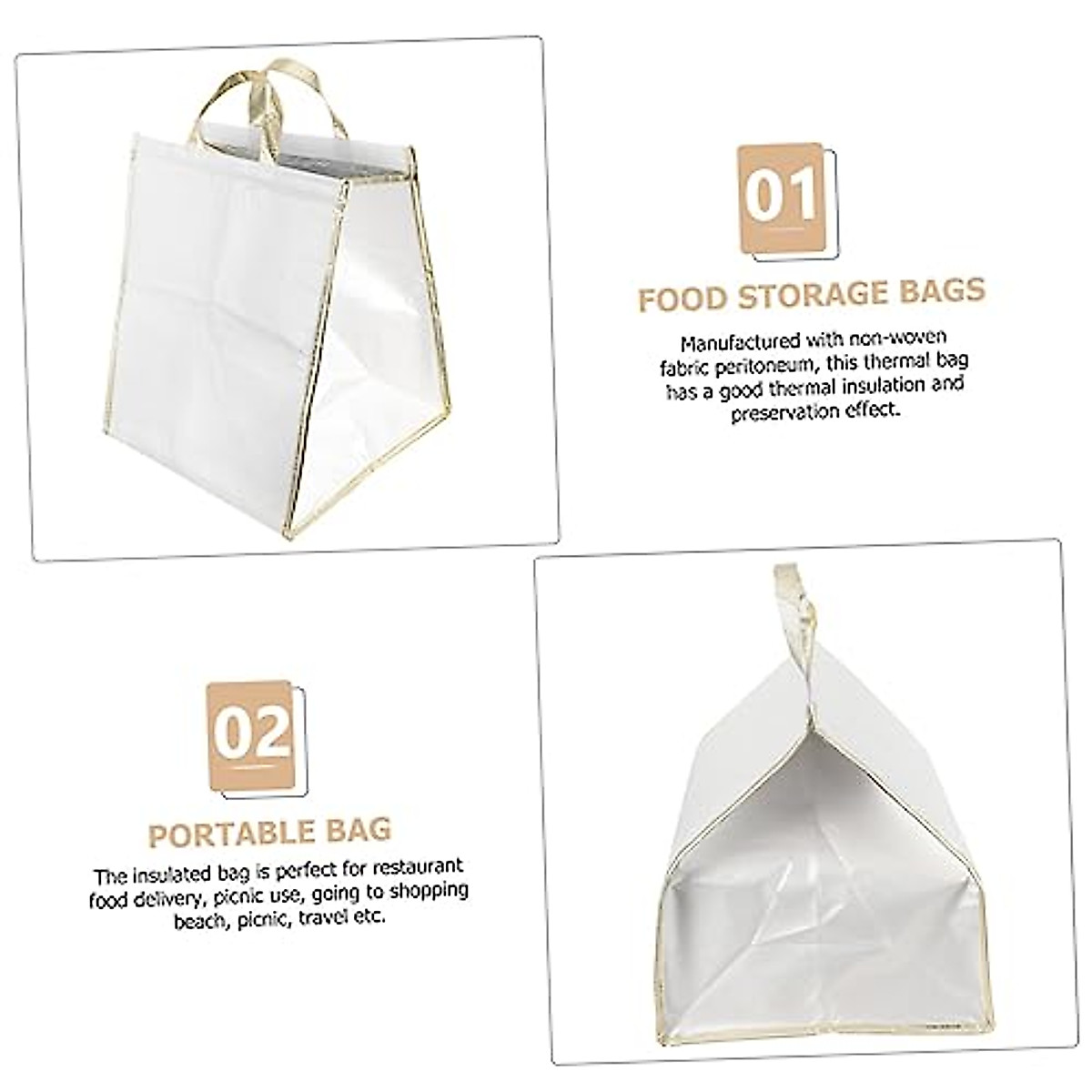 Kisangel Tote Bags Packing Insulation bags tote bags cooler bags insulated delivery bag catering bag thermal bag pizza bird's nest storage bag food nonwoven peritonealwaterproof