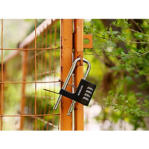 Combination Lock,4 Digit Combination Lock 3/8Inch Long Shackle Outdoor Waterproof Padlock for School Locker, Gym Locker, Hasp Storage, Fence, Gate, Cooler, Case (Black, 1 Pack)