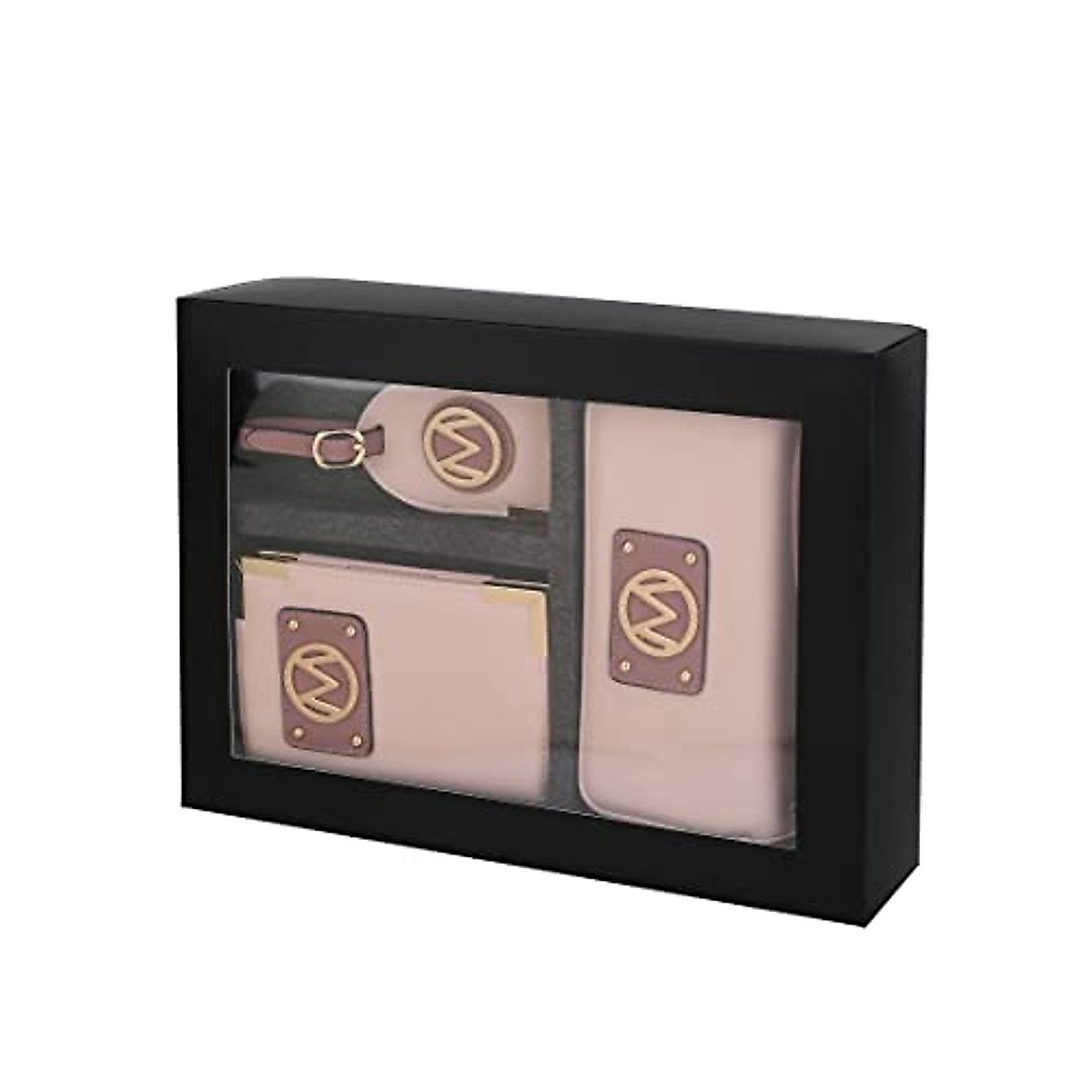 MKF Collection Women's Travel Gift 3 Piece Set - Wristlet Wallet -Passport Holder - Luggage Name Hang Tag