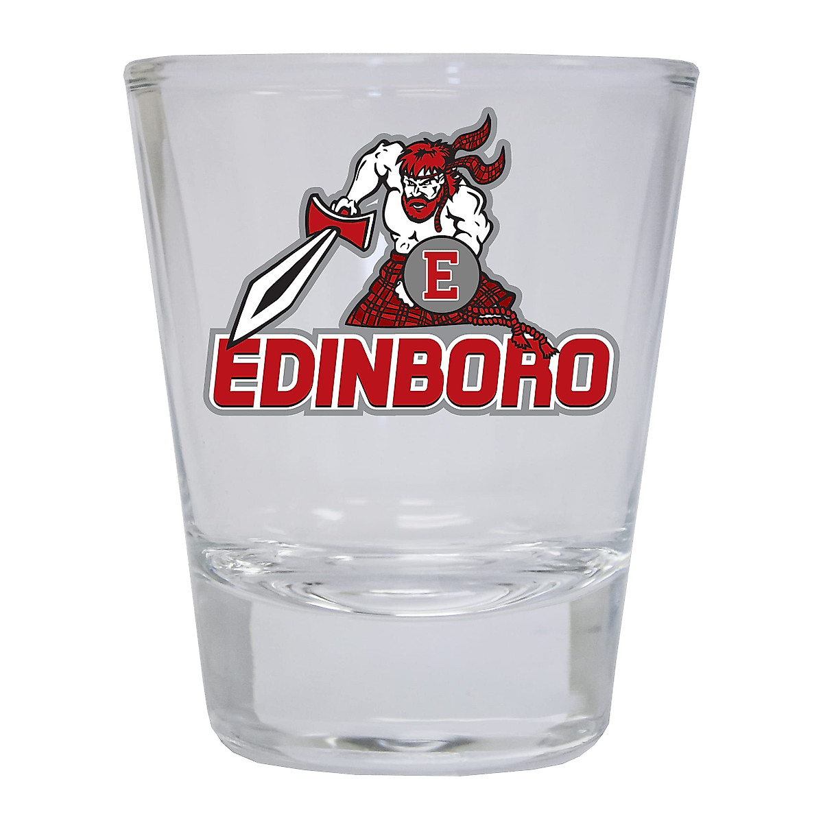 R and R Imports Edinboro University Round Shot Glass Officially Licensed Collegiate Product