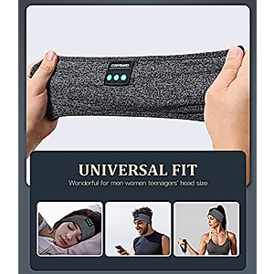 Perytong Sleep Headphones Adjustable, Wireless Sleep Earbuds, Ear Muffs for Sleeping Bluetooth Headband Headphones with Thin Speakers, Sleeping Headphones for Workout,Yoga,Travel,Gift for Women Men