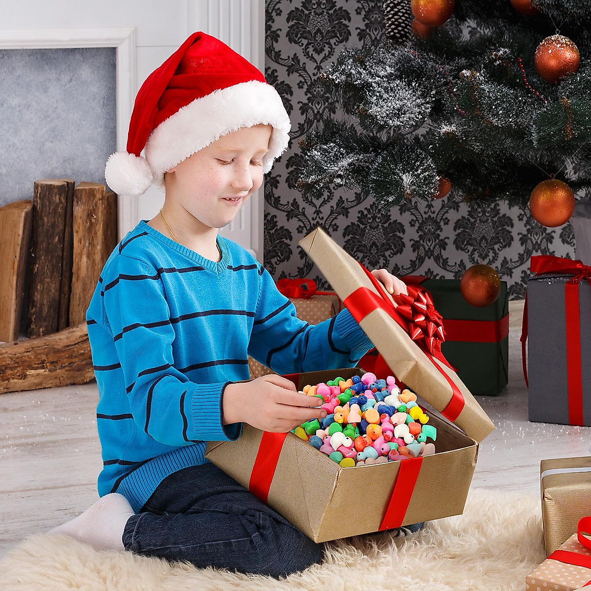 GADIEDIE 260Pcs Mini Resin Ducks,Miniature Figures Fairy Garden Duck,Tiny Resin Duck for Home Hide Prank Game Dollhouse Decor Aquarium Potted Miniature Landscape Ornament