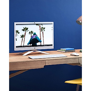 HP 21 All-in-One PC, Intel Pentium Silver J5040 Quad-Core Processor, 4 GB RAM, 128 GB SSD Storage, 20.7-inch Full HD Display, Windows 10 Home with Enhanced Security, Privacy Camera (21-b0020, 2020)