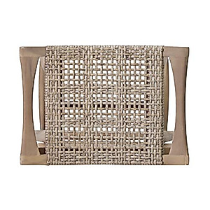 Christopher Knight Home Magwen Outdoor Acacia Wood Barstool with Wicker (Set of 4), Light Brown and Light Multi-Brown