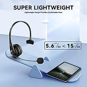 Voistek 3.5mm Headset with Microphone for Computer, Wired Headset with Microphone,Cell Phone Headset with Mute Volume Control for PCS, Cell Phones in The Classroom or Home