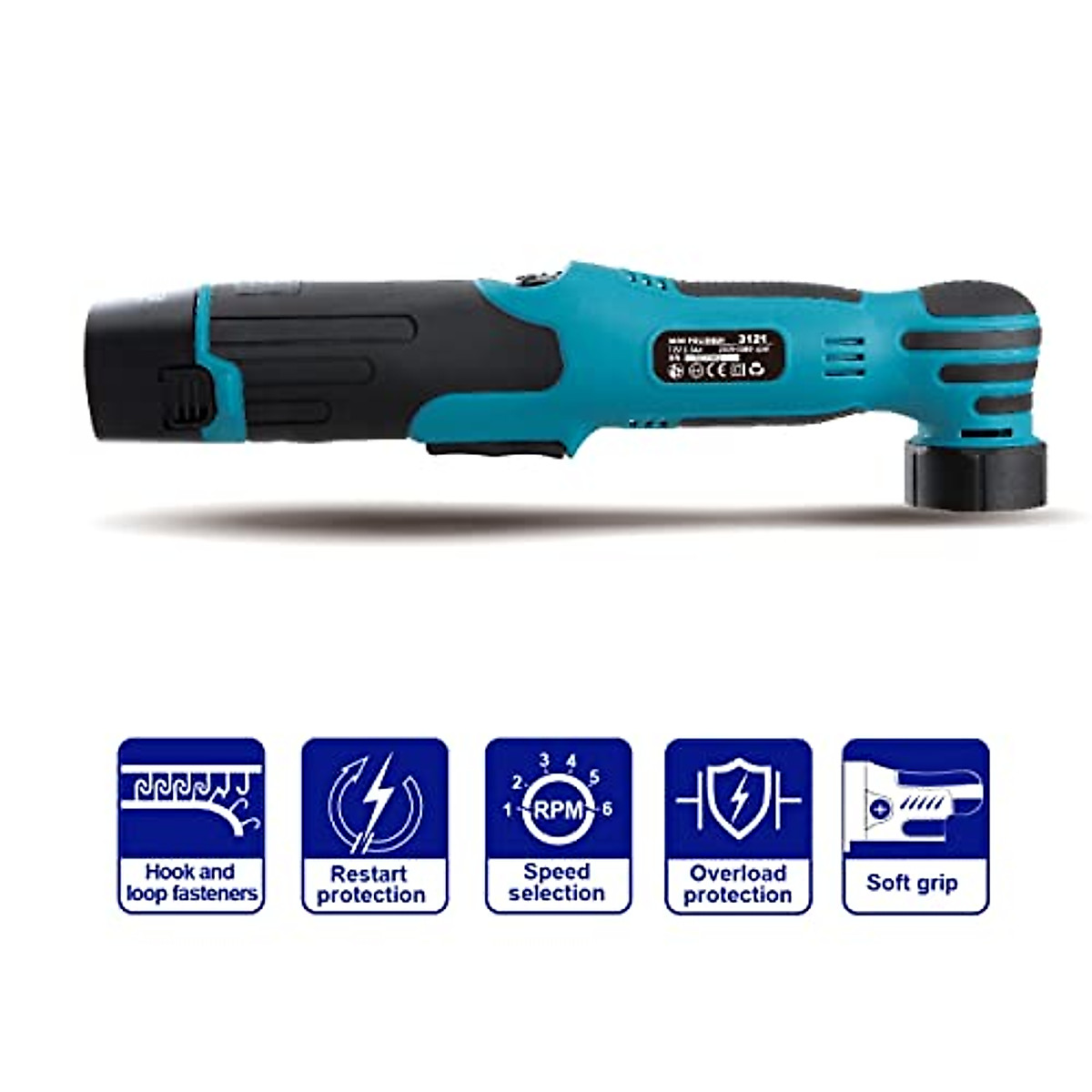 Cordless Car Buffer Polisher Kit 12V W/ 2 Batteries Fast Charger With Rotary,3mm and 12mm Random· 3 Functions Orbital Polisher Head Nano Mini Car Polisher
