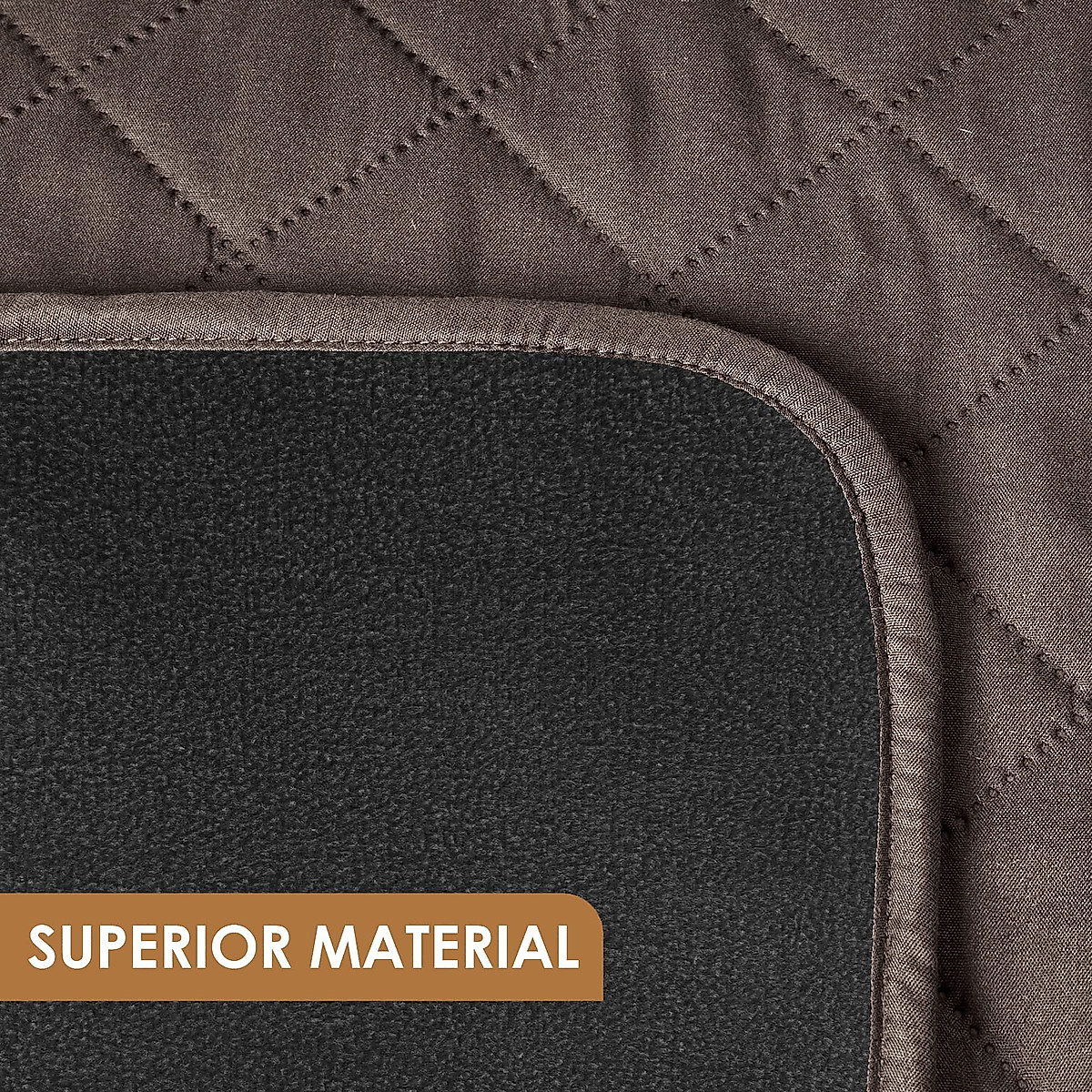 STONECREST Heated Seat Cushion Pad, Breathable Comfort Universal Seat Covers, Seat Protectors (Faux Leather, 12V-Fawn Grey)