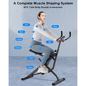 Squat Machine, BORGUSI R303 2 in 1 Squat Rowing Machine, Easy Assembly & Foldable Exercise Equipment, Glute Trainer Machine, Butt & Leg Home Workout Machine