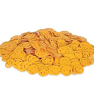 Beistle 3 Ounces Plastic Smile Faces Confetti For Retro Table Decorations And Cheerful Celebrations