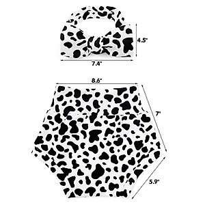 Cow Print Baby Shorts Set Baby Girl Bummies Summer Shorts High Waisted Bloomers and Bows Cow Spot Diaper Cover Baby Shorts Cow Girl Outfit Baby Toddler Clothes Baby Shower Birthday Cake Smash Gift