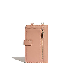 Pixie Mood Rae 4 x 7 Vegan Leather Convertible Crossbody Phone Wallet, Misty Rose