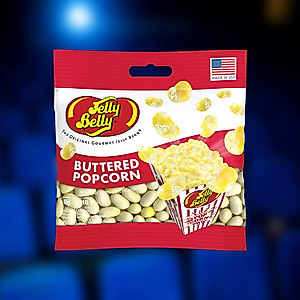 Needzo Movie Night Snack Mix Soda Pop and Buttered Popcorn Jelly Beans, Gourmet Chewy Candy for Boys or Girls, Shareable Bagged Candies, Pack of 2