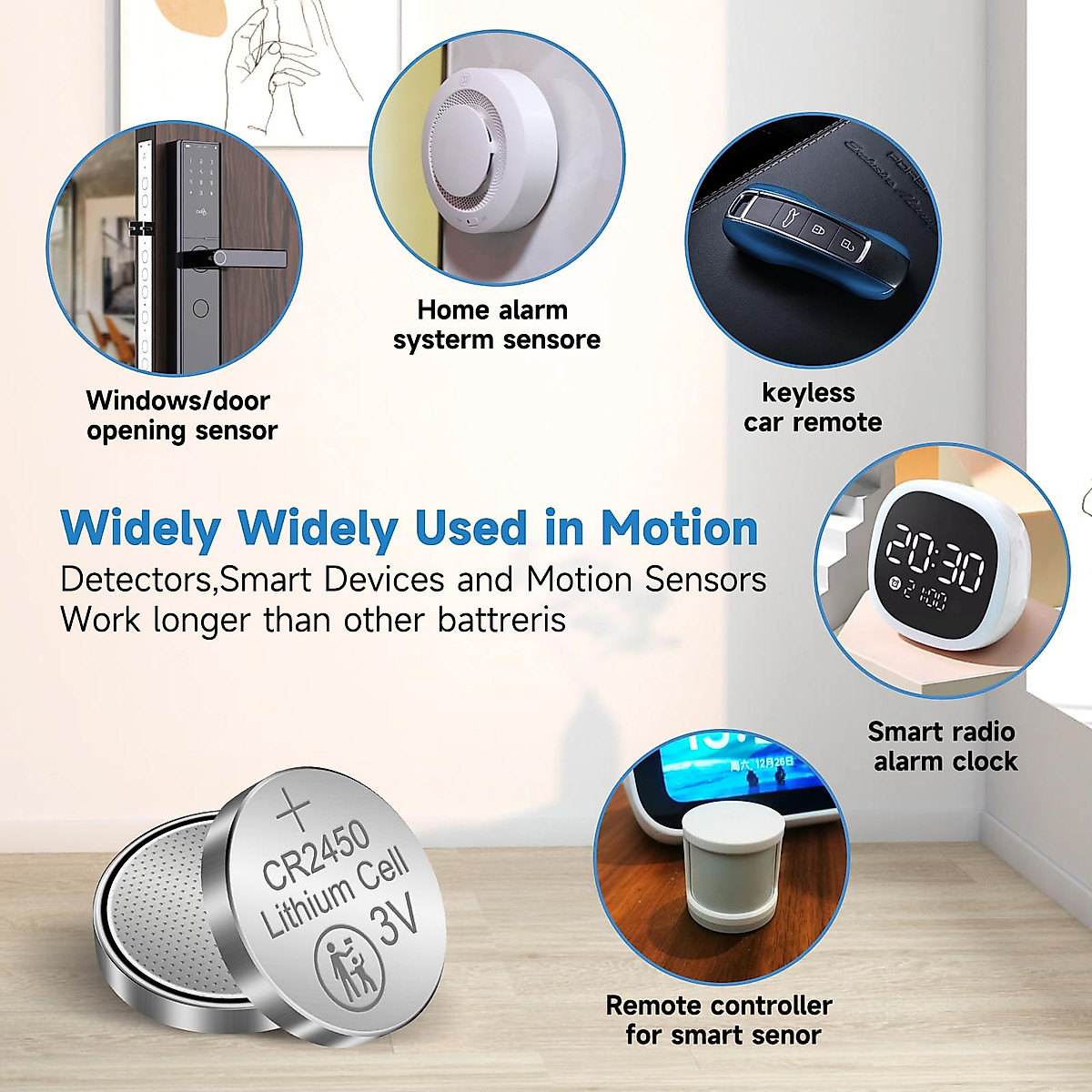 CR2450 Lithium Battery 3 Volt Coin Button 50 Pack
